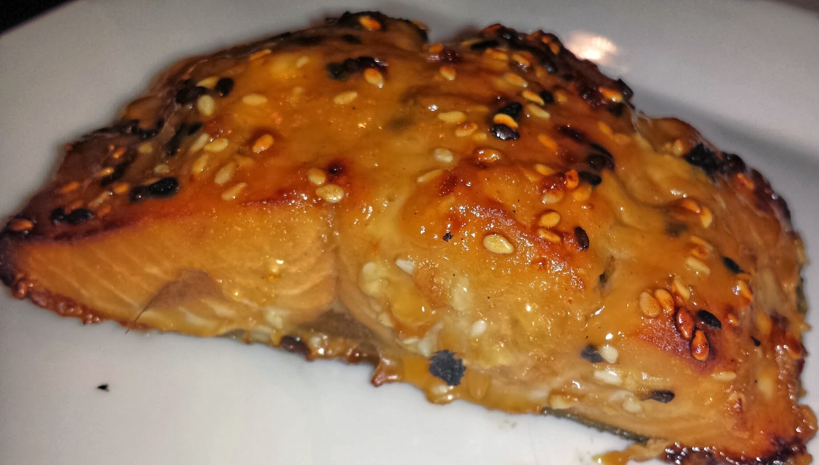 La p'tite cuisine de Val: Saumon rôti au miel et au sésame