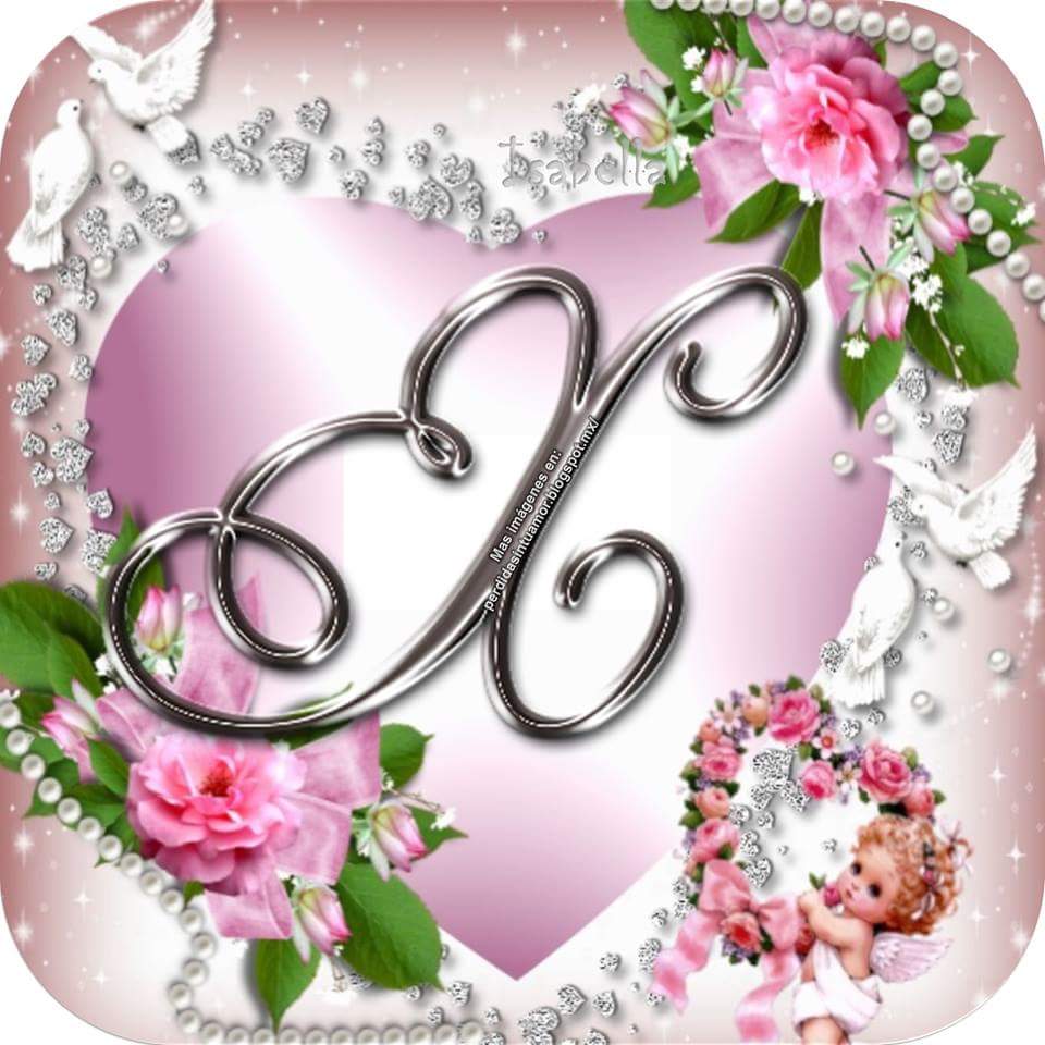 INICIALES Y NOMBRES PARA TI: ADORNO DE CORAZÓN CON TU INICIAL