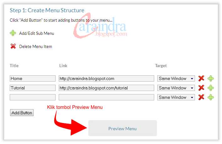GALERY_Ku: Membuat Horizontal Menu dengan Sub Menu yang Keren
