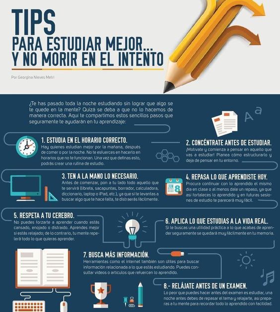 SADC2002: Tips y Guías de Estudio: 11. Tips para estudiar mejor