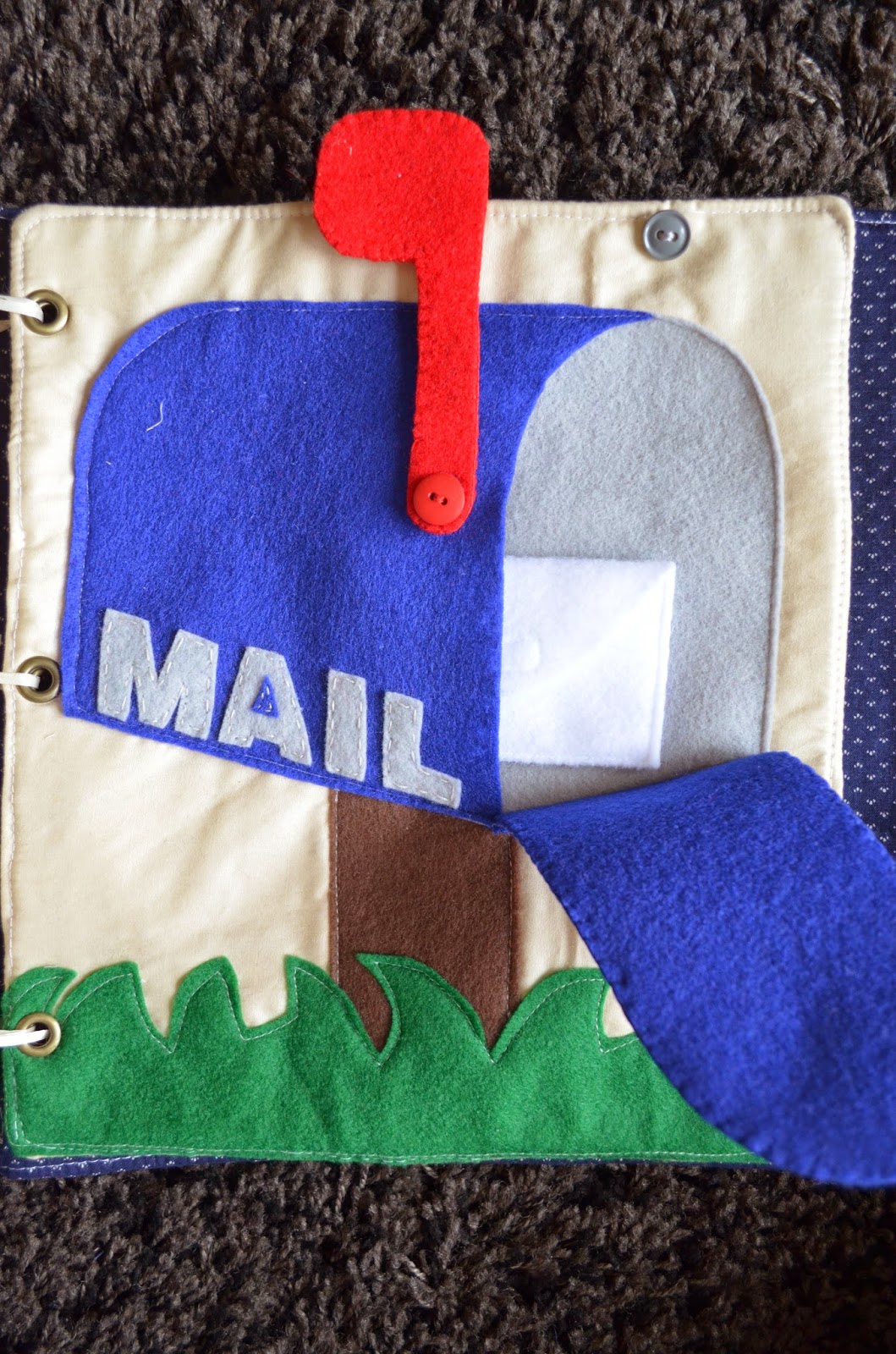 i K.A.N. craft: Quiet Book Pages 14 and 15: Write a Letter and Mailbox