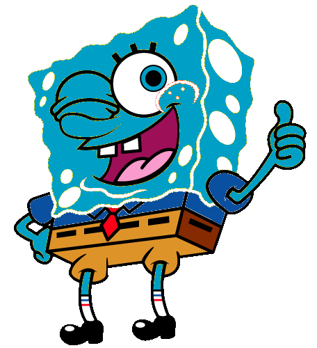 SECERCAH CAHAYA DI ATAS AWAN: Gambar Unik 2 : Blue Spongebob
