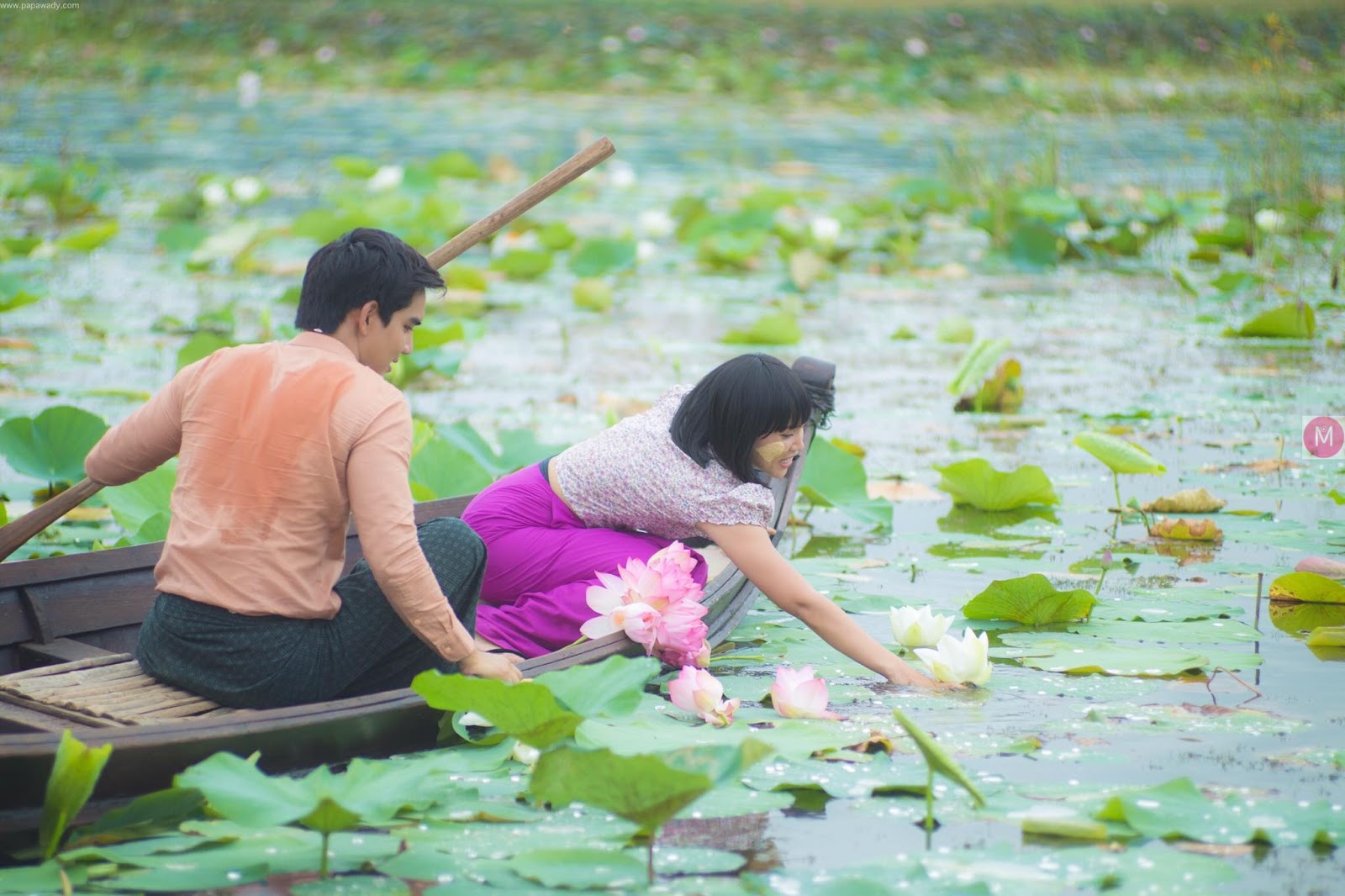 Aye Myat Thu and A Linn Yaung Behind The Scenes Shot in Son Ye Gyi Inn ( Aye Myat Thu-39 ...