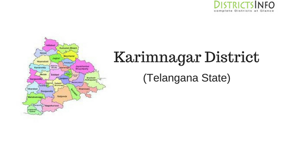 Karimnagar District with Mandals in Telangana State