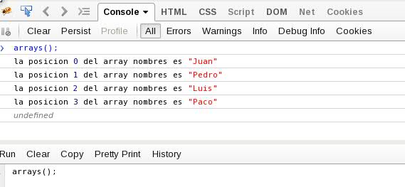 Apuntes de Tecnología: JavaScript: Uso de Arrays