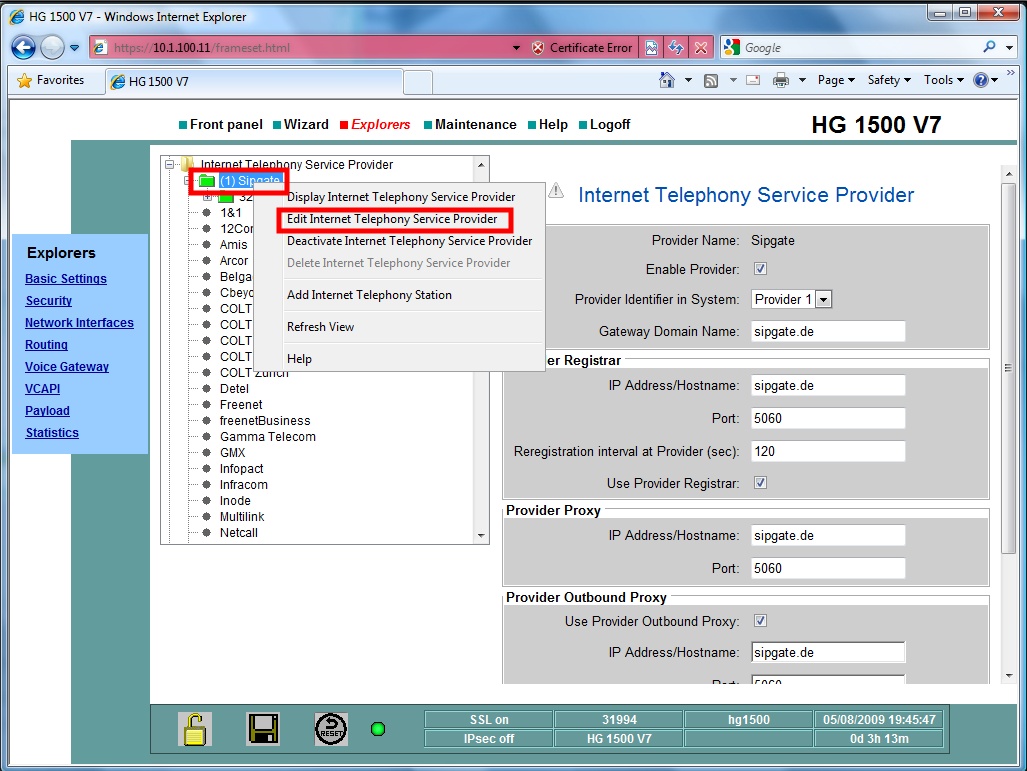 SOFTCNTT: SIP provider on a Siemens HiPath 3800 PBX