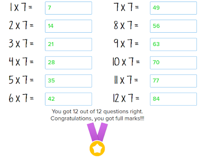 Nyjah @ Panmure Bridge School: Times table challenge.