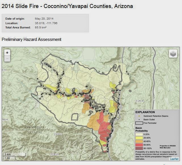 Arizona Geology: Wildfires & monsoon mean floods and debris flows ...