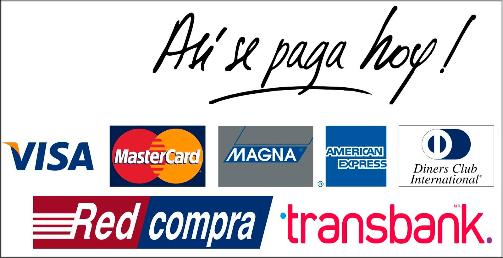 Oficina: Bienvenidas las tarjetas de débito y crédito del sistema Transbank