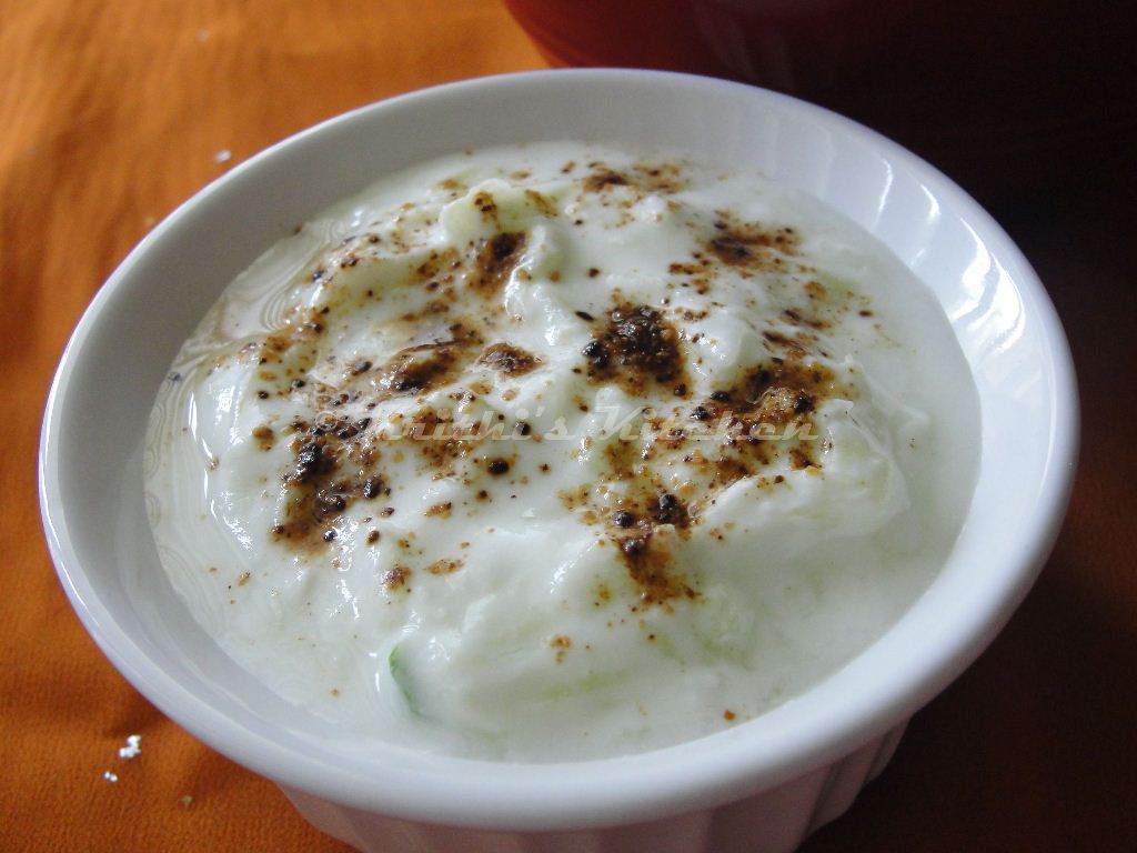Krithi's Kitchen: Cucumber Raitha / Vellarikai Thayir Pachadi ...