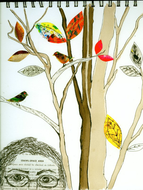 collage journeys by Jane Davies: Branching Out - Out on a Limb