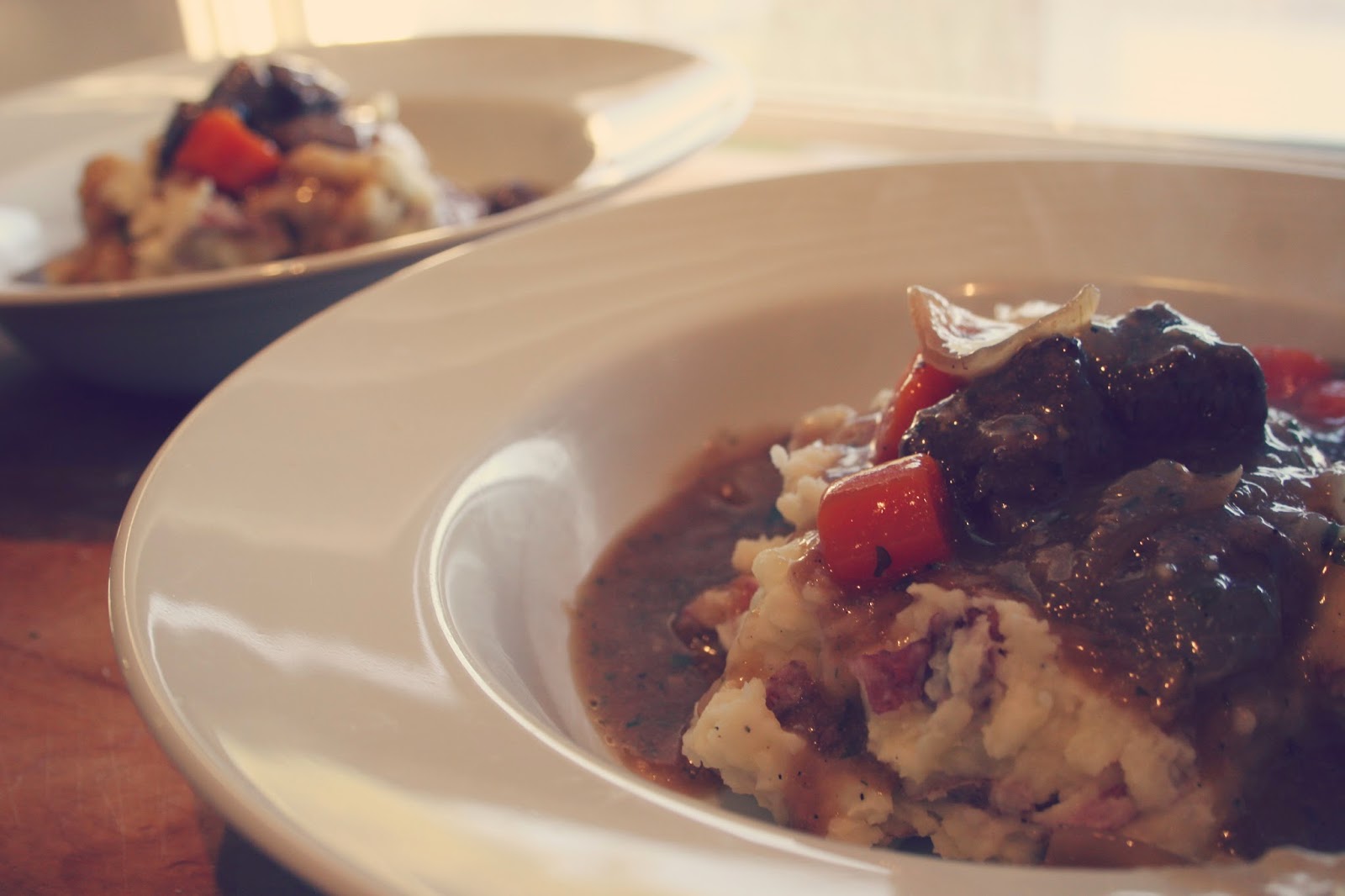 Just A Darling Life: Crockpot Beef Stew over Mashed Potatoes