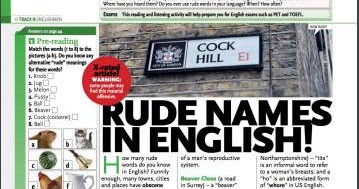 Teacher Neidinha Franca: READING - RUDE NAMES IN ENGLISH! - ACTIVITY ...