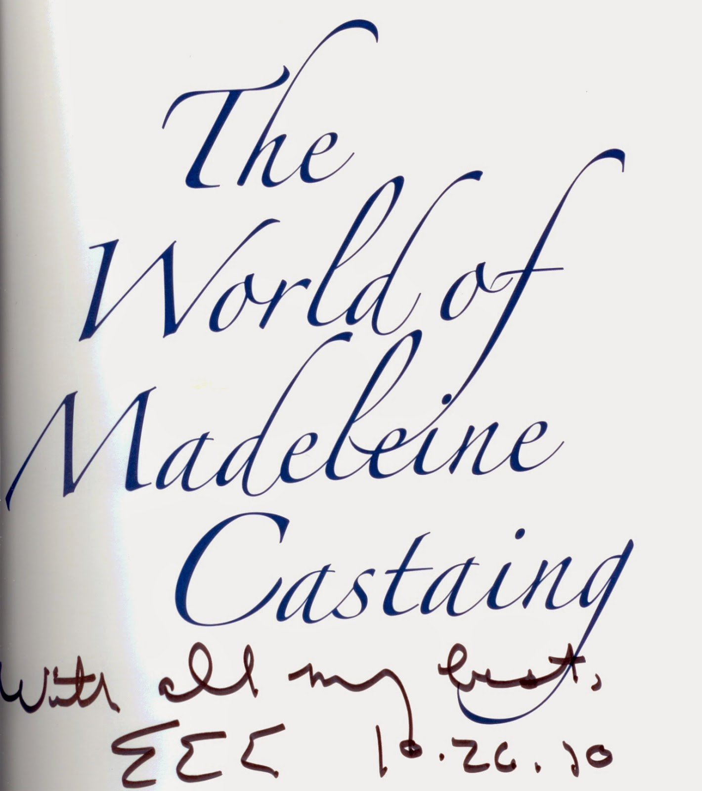 little augury: Madeleine Castaing, and Emily returns