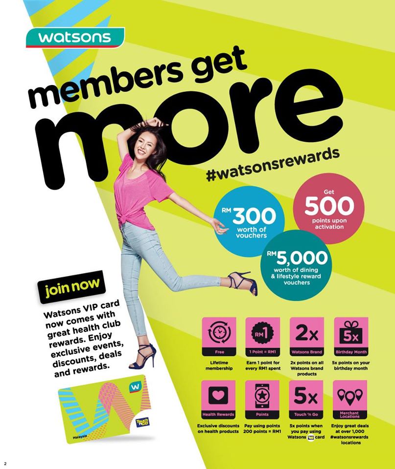 Malaysian Lifestyle Blog: All New Watsons VIP Card with Health Club Rewards