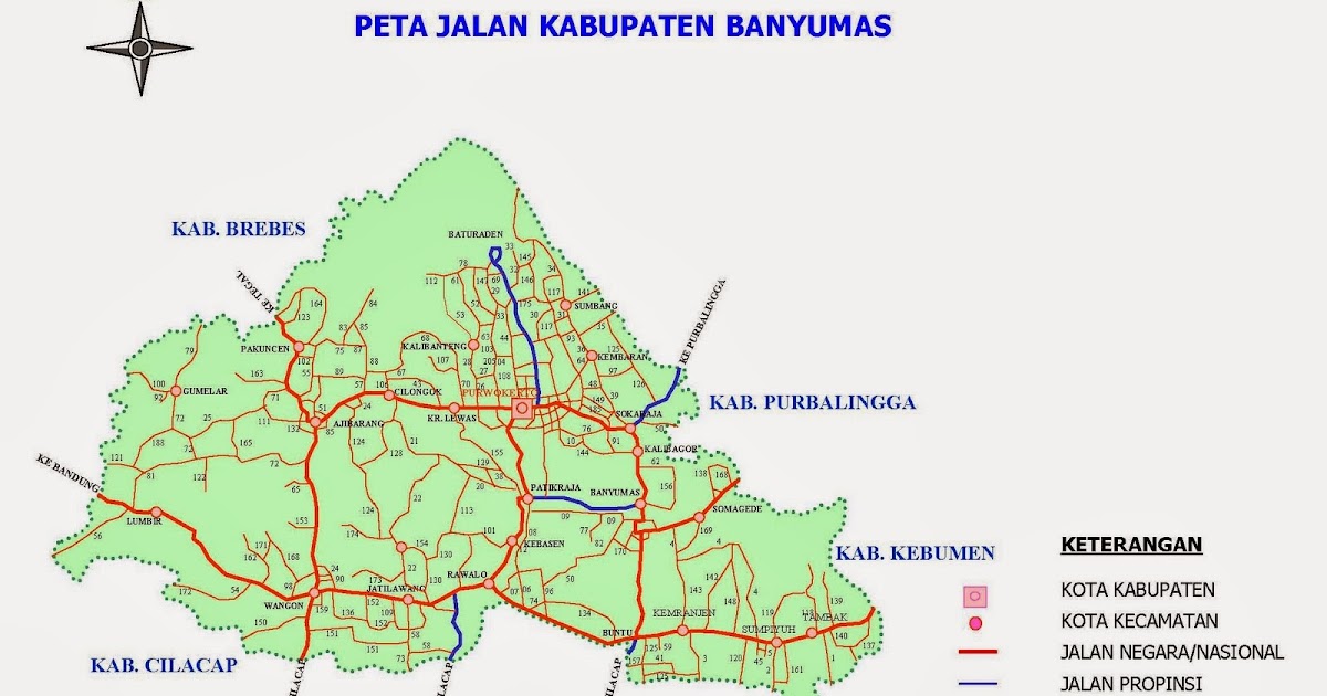 32+ Peta Kabupaten Banyumas PNG