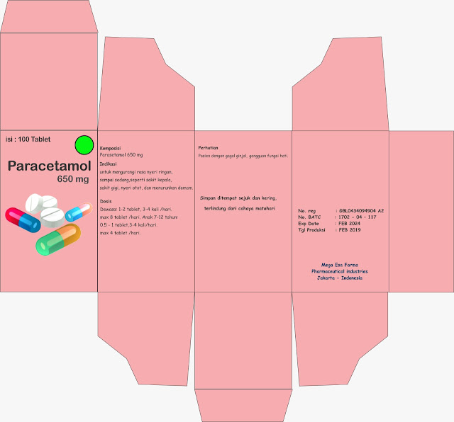 contoh kardus paracetamol ~ Ega Ayu Prastika