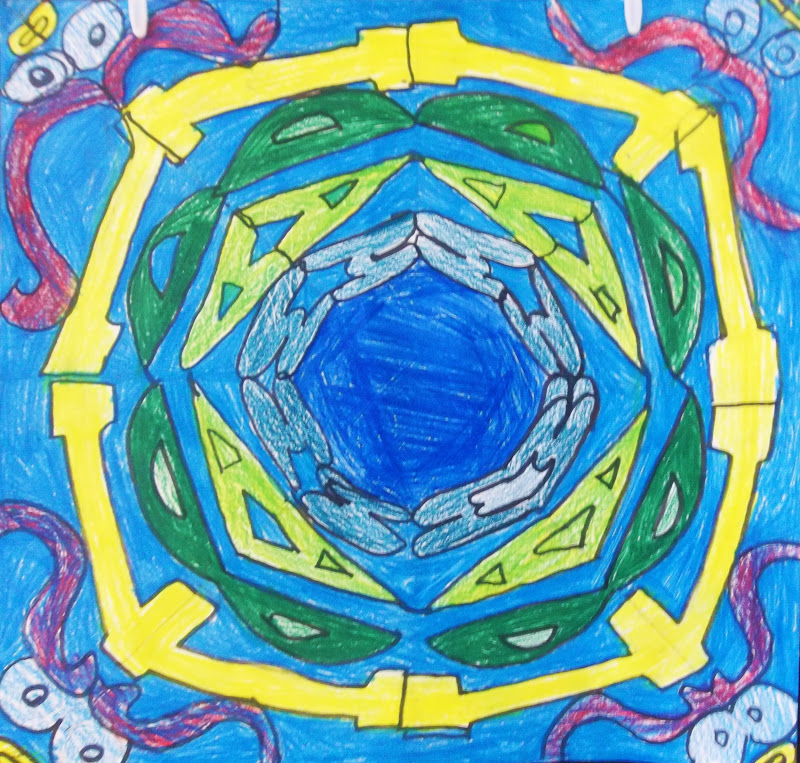 My Blue Art Room: Name Mandalas