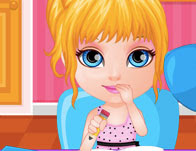 Baby Barbie Homework Slacking ~ G4B | Online Barbie Games for Girls