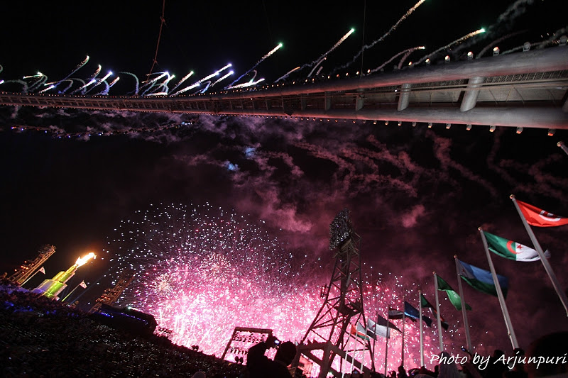 Arjunpuri in Qatar: Arab Games opening ceremony