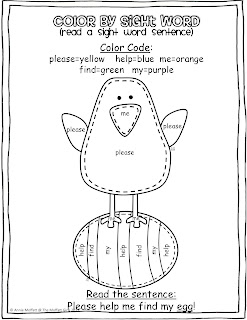 Freebielicious: Spring Color by Sight Word Sentences!