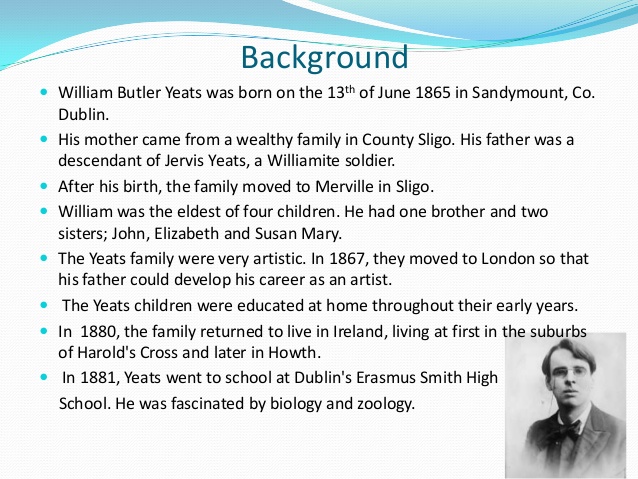 English Literature : William Butler Yeats as a Romantic Poet & his ...