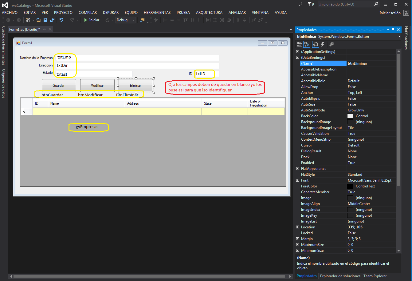 El blog de Manuel: Insert, Select y Update de Datos con Visual Studio ...