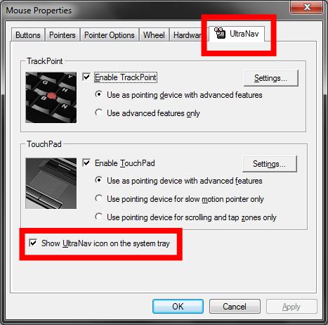 Problem fix for “switching or disabling the TrackPoint center button ...