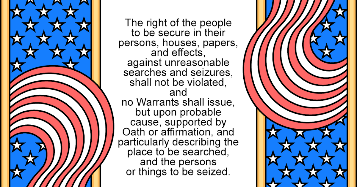 Don't Eat the Paste: 4th Amendment Coloring Page- Bill of Rights Series