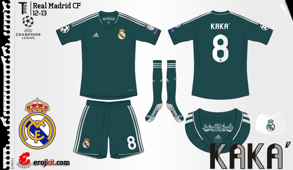 Kit Design, by eroj: 2012-13 Real Madrid (Home, Away e Third)