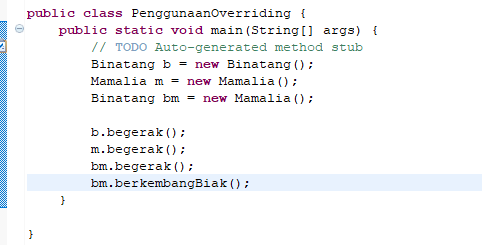 pengertian method overloading dan overriding beserta contohnya