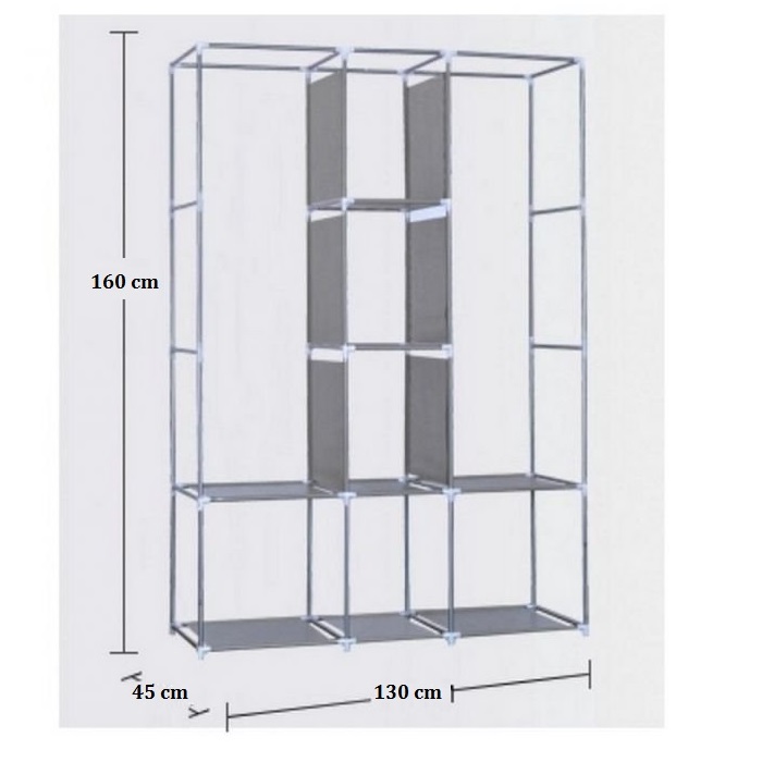 Almari Kain Rak Baju Pakaian Saiz Besar - kedai online