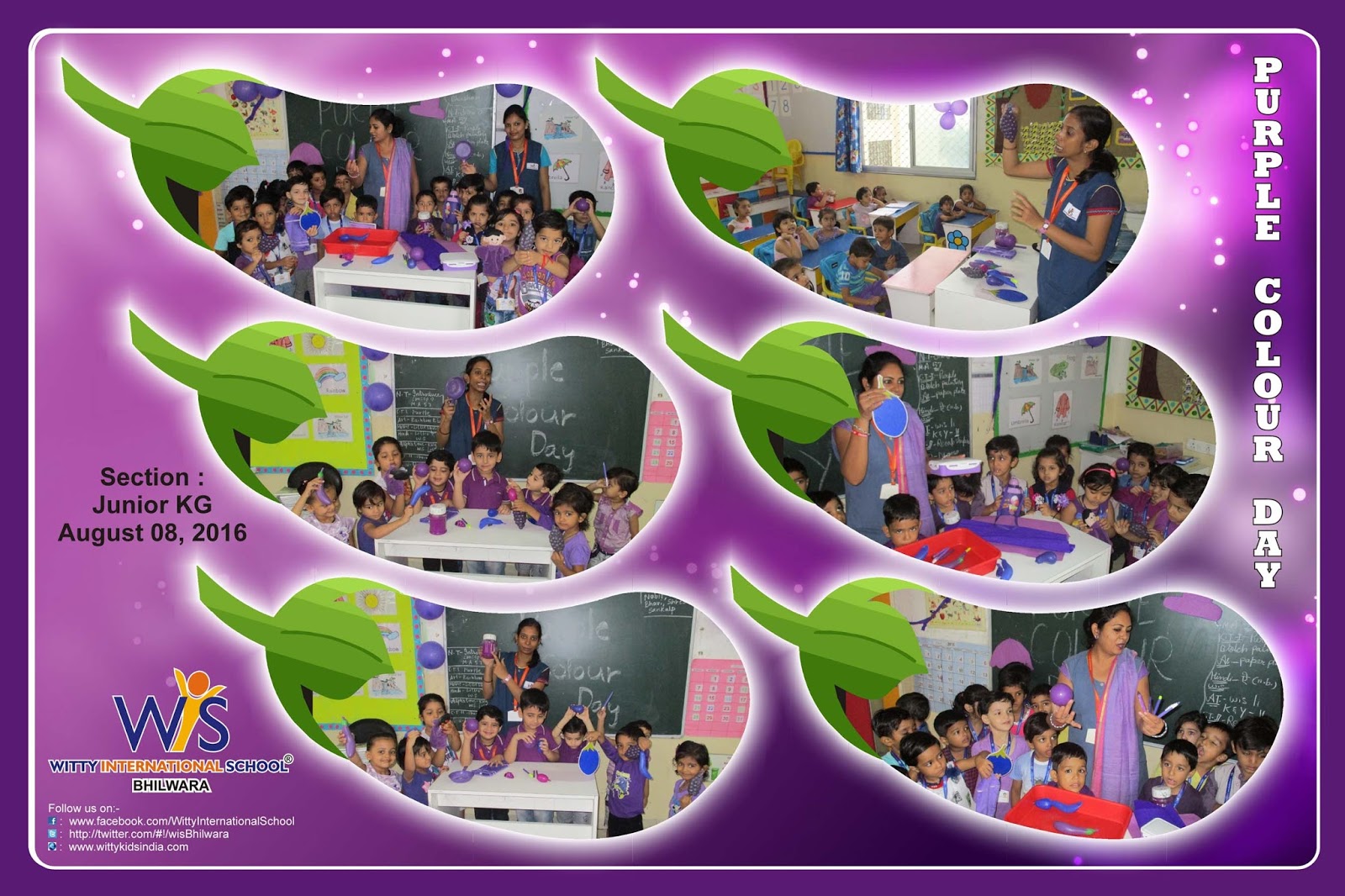 On the top of the World...: Purple colour day celebrated by Jr.Kg. (08. ...