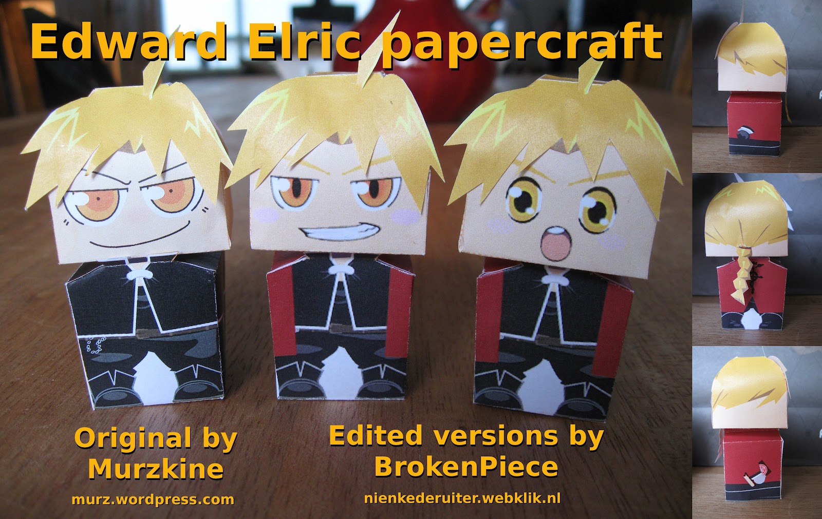 Edward Elric Papertoy | Papercraft Paradise | PaperCrafts | Paper ...
