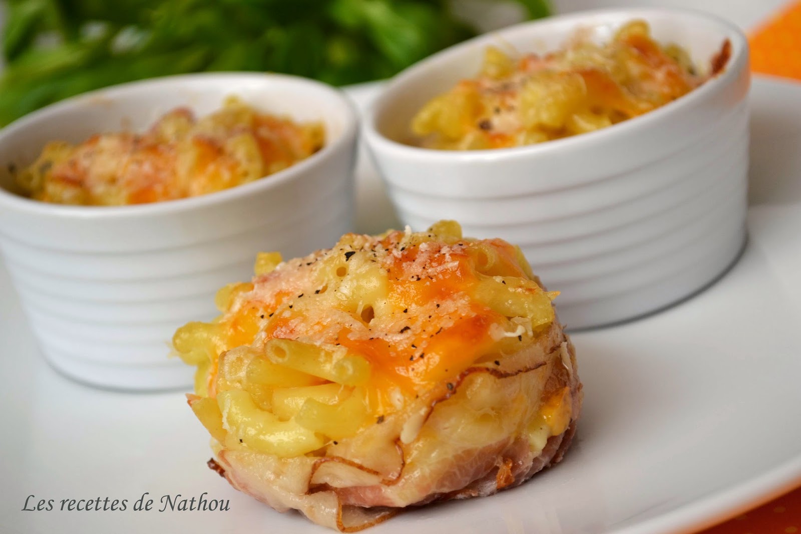 Ma cuisine au fil de mes idées...: Mini-gratins de pâtes au lard et aux ...