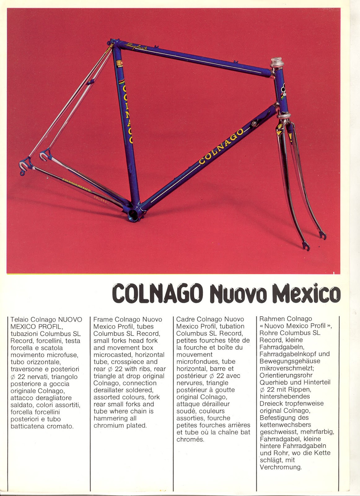 CATALOGUES COLNAGO: COLNAGO 1983