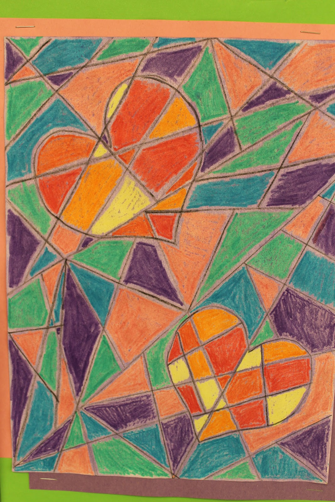The Elemental Art Room: Cubist Hearts (Paul Klee)