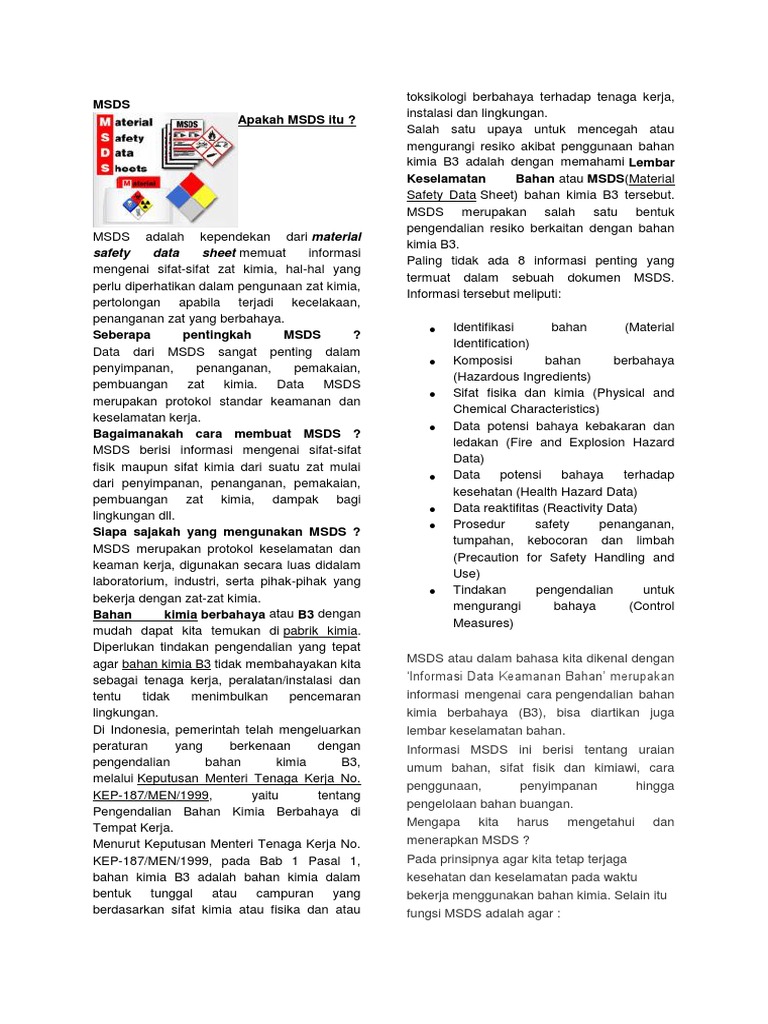 msds adalah - wood scribd indo