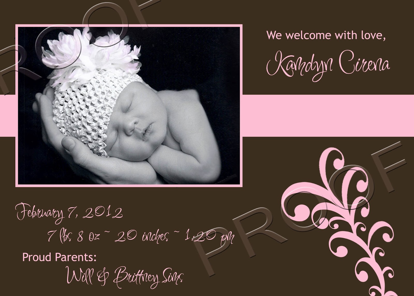 Fanci Prints by Tiffany: Birth Announcements