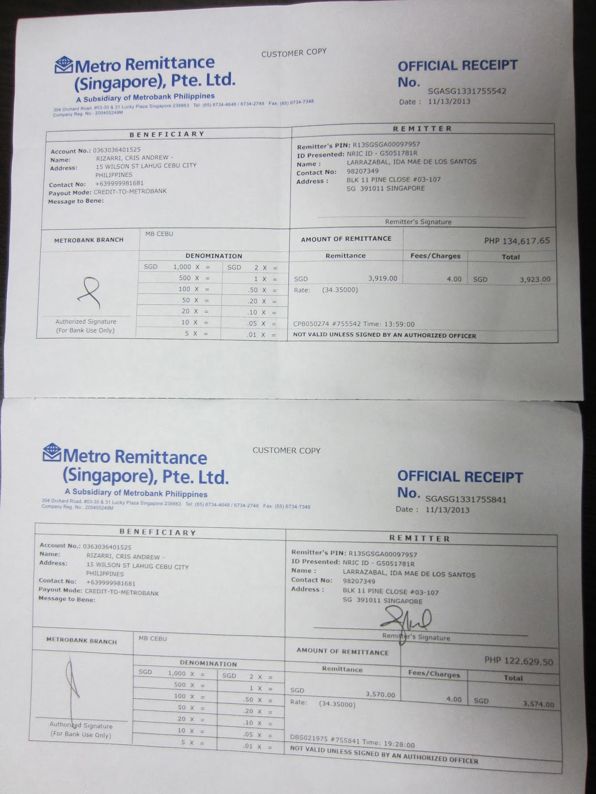 Hope for Ormoc: Update on Donations - Paypal and Singapore Cash Donations