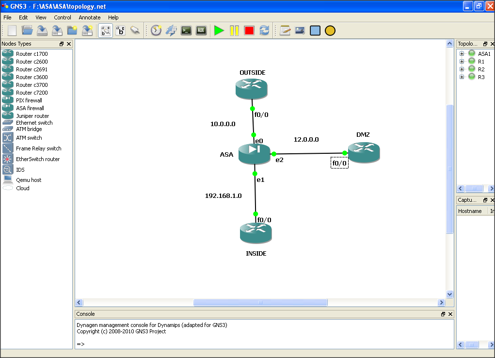 LOKOI: Basic Configurations And ASA Topology On GNS3 For Labs