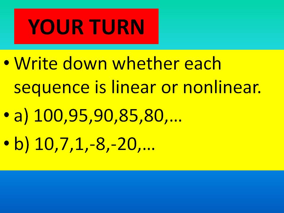 Math 8: chapter 7 sequences and functions