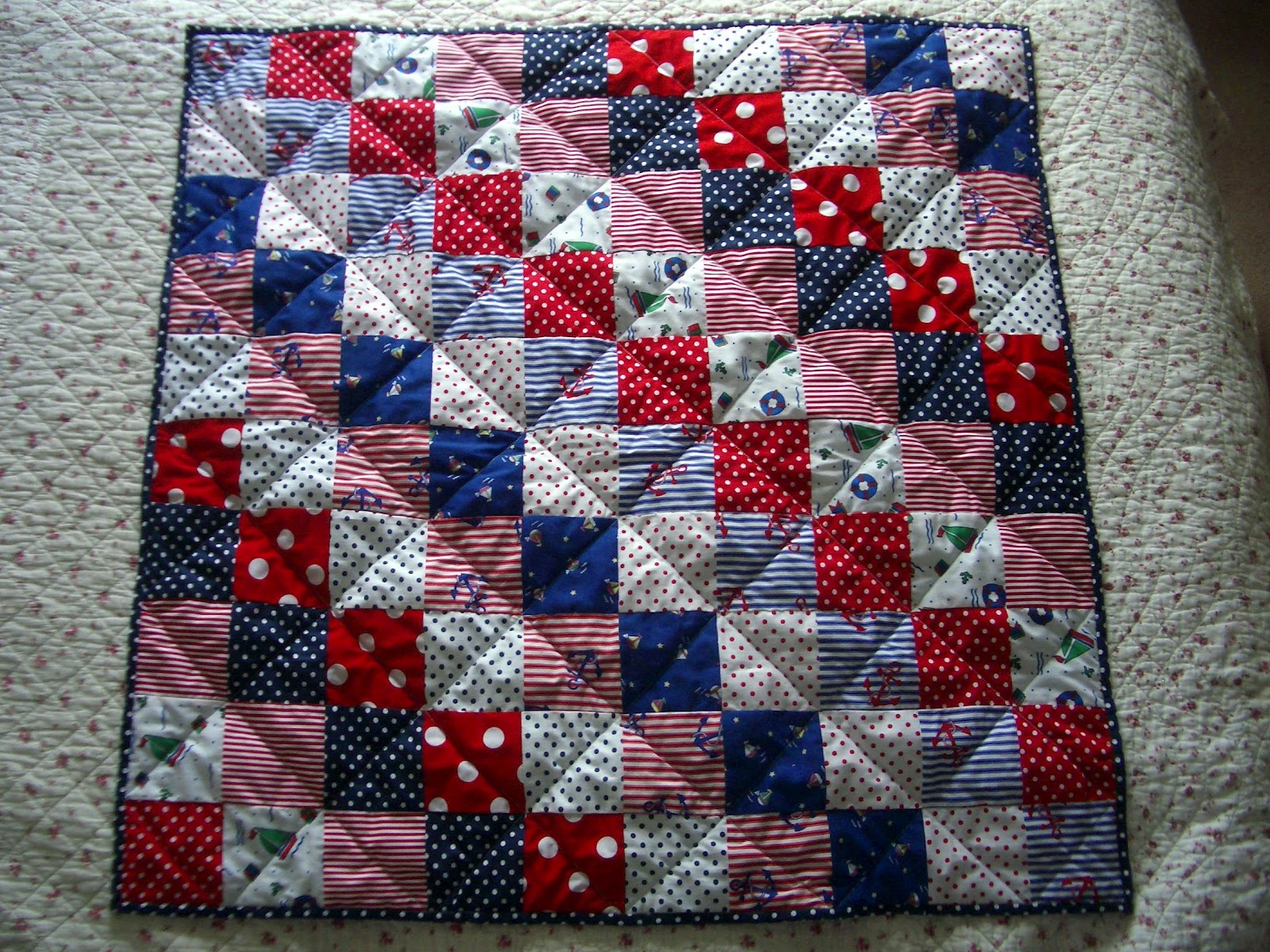 Flowers in the Window: Circus Patchwork Baby Quilt