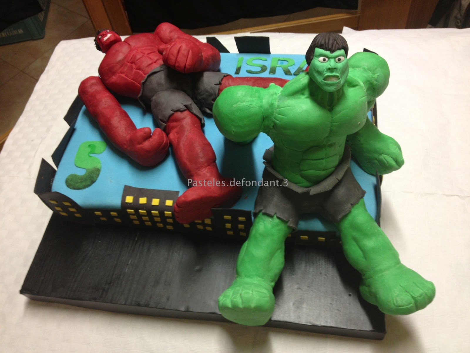 Pastel Hulk | Pasteles de fondant