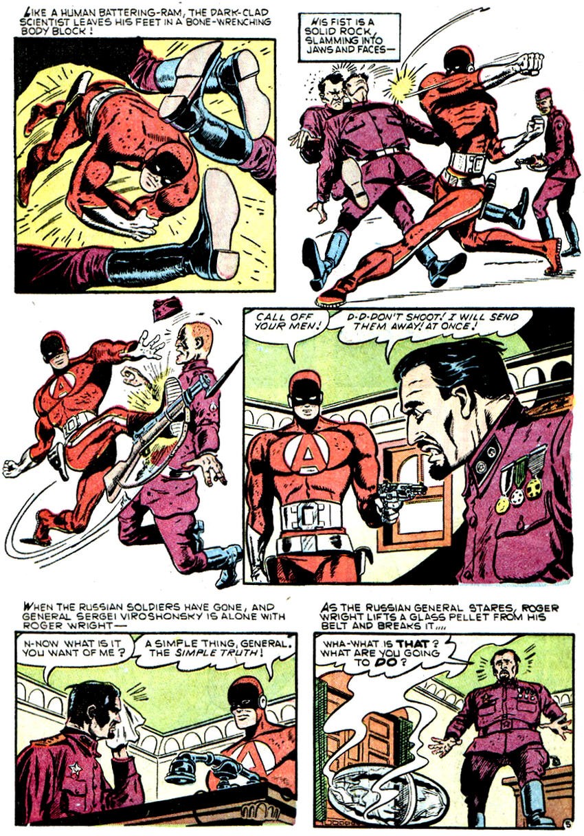 Pappy's Golden Age Comics Blogzine: Number 1365: Big red guy fights Reds