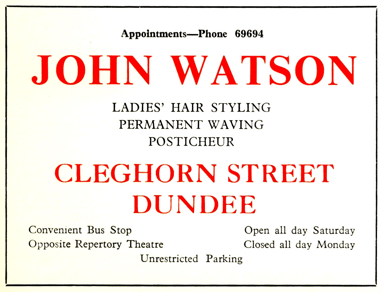 RETRO DUNDEE: JOHN WATSON AD - 1971