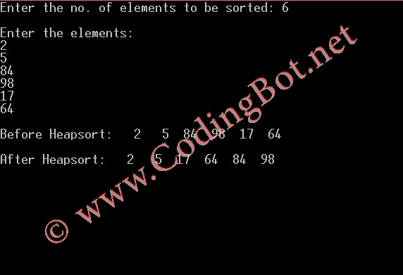 Heap Sort C Code And Algorithm - Coding Bot Heap Sort C Code And Algorithm - Coding Bot