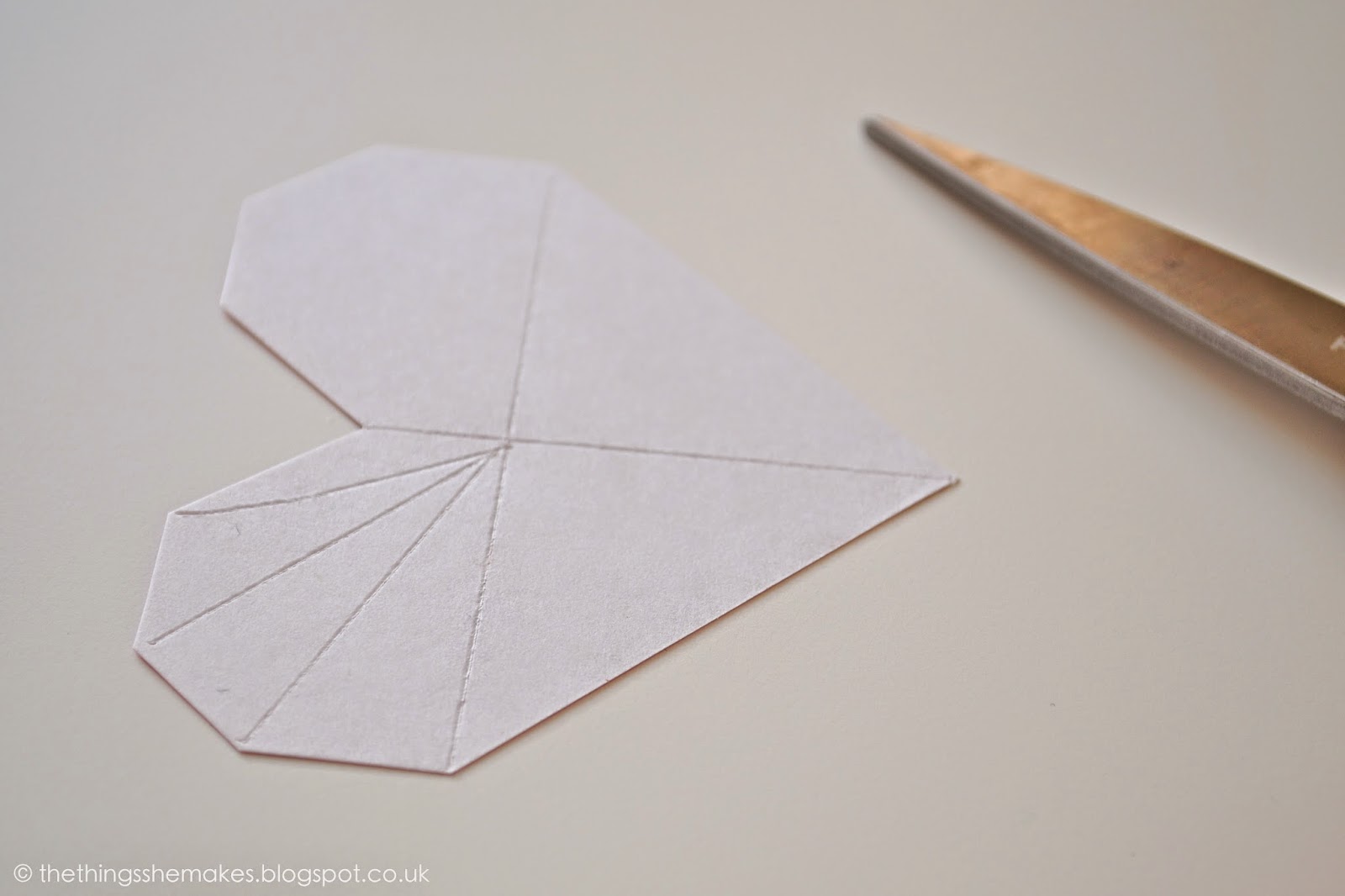 How to Make 3D Geometric Paper Hearts | The Things She Makes