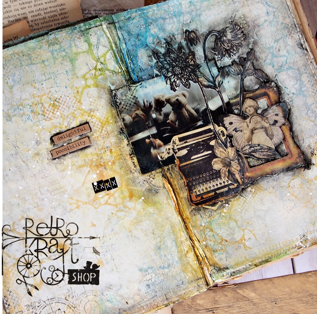 Retro Kraft Shop: Retro Inspiracje: Distressowy art journal / Retro ...