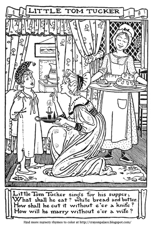 Crayon Palace: "Little Tom Tucker" coloring page